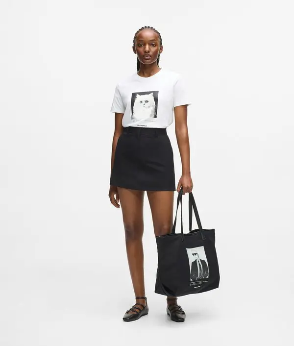 Karl Lagerfeld Portrait T-shirt - White