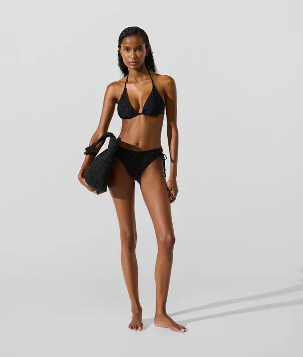 Karl Lagerfeld Ikon Rhinestone Bikini Top