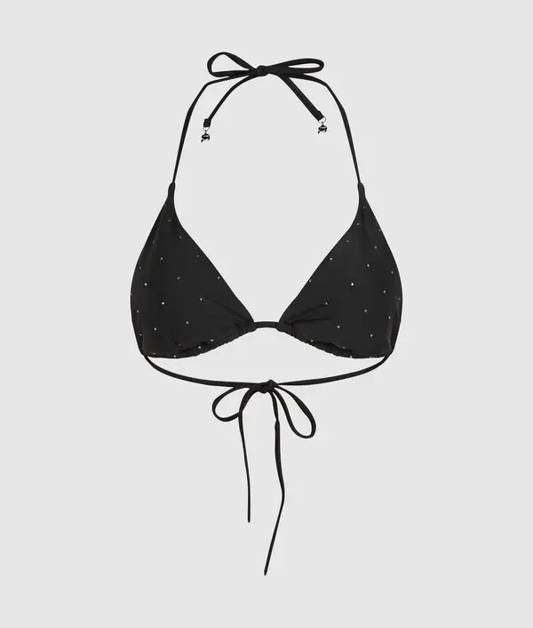 Karl Lagerfeld Ikon Rhinestone Bikini Top