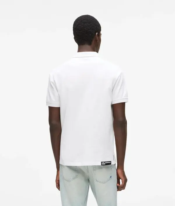 KL JEANS Logo Polo Shirt - White