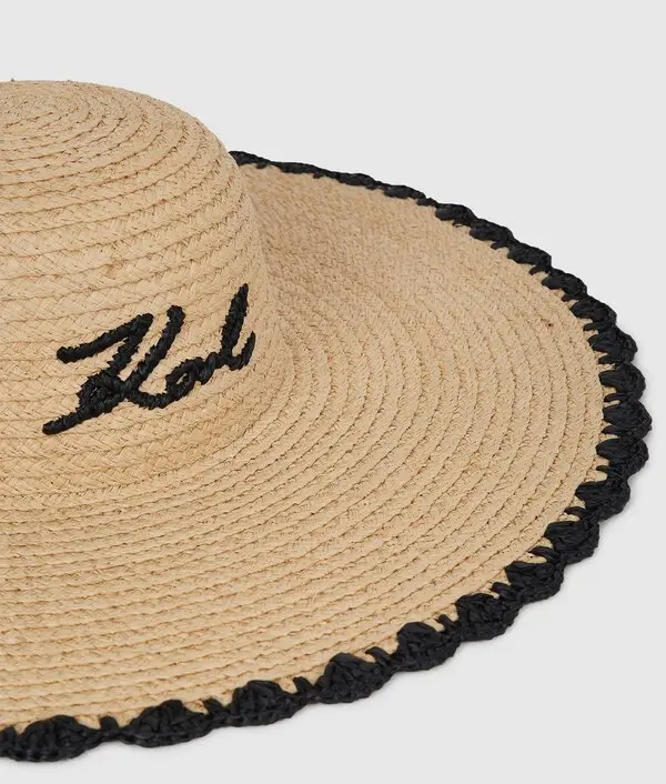 Karl Lagerfeld K/signature Scallop Beach Hat