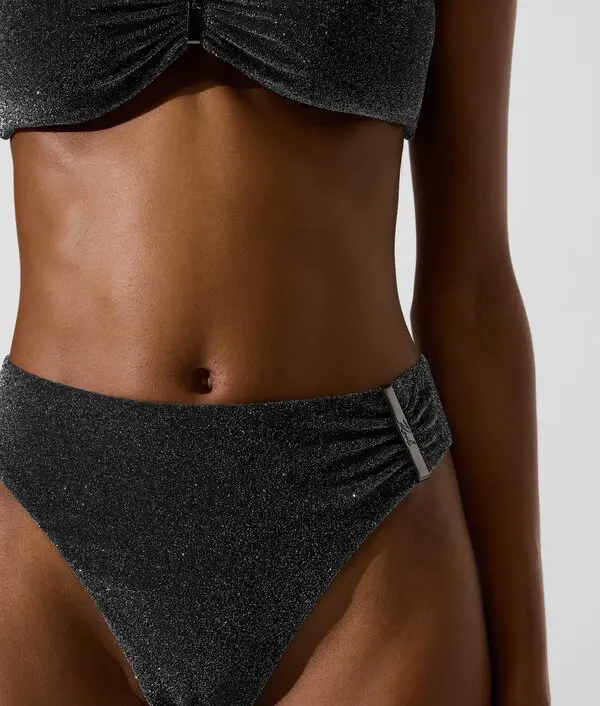 Karl Lagerfeld Metallic Bikini Bottoms