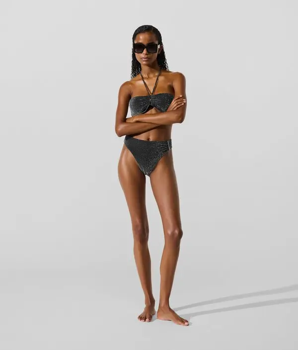 Karl Lagerfeld Metallic Bikini Bottoms