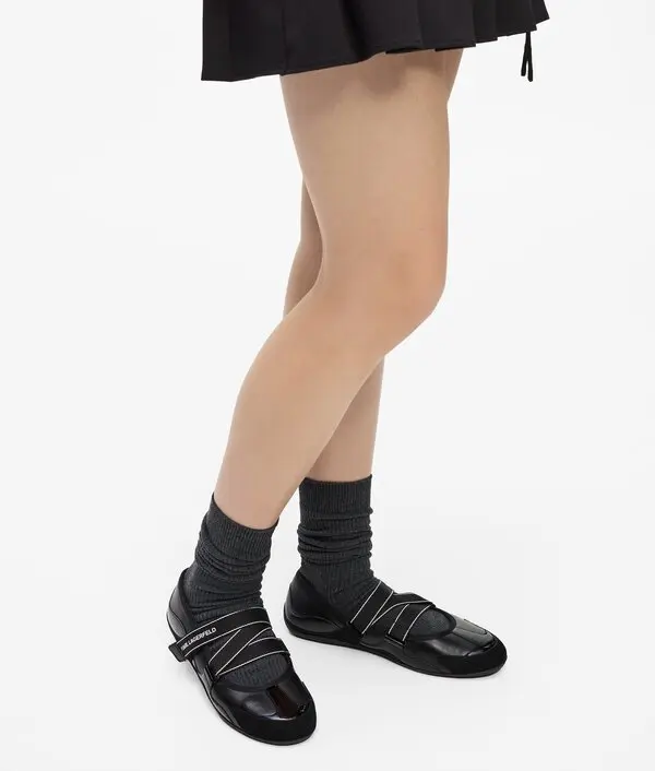 KL JEANS Altia Kross Strap Flats