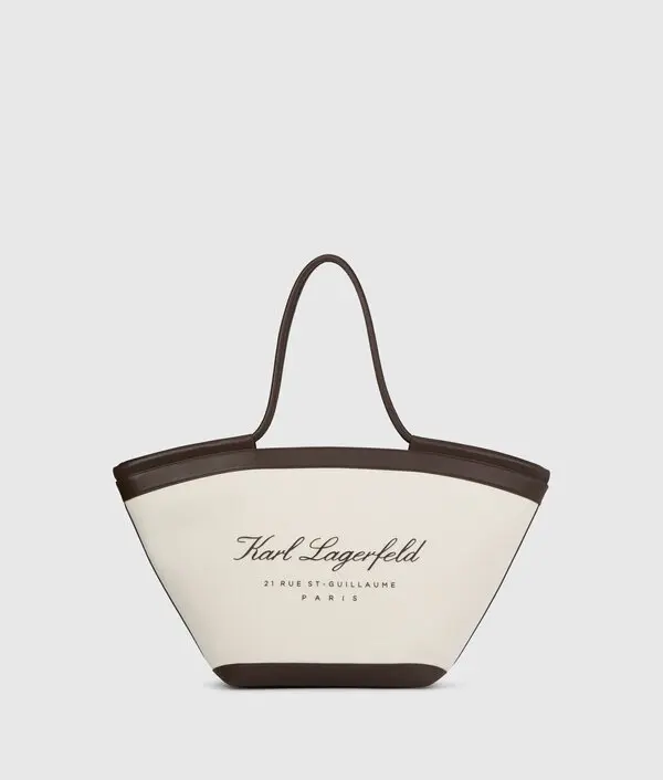 Karl Lagerfeld Large Beach Tote Bag - Natural
