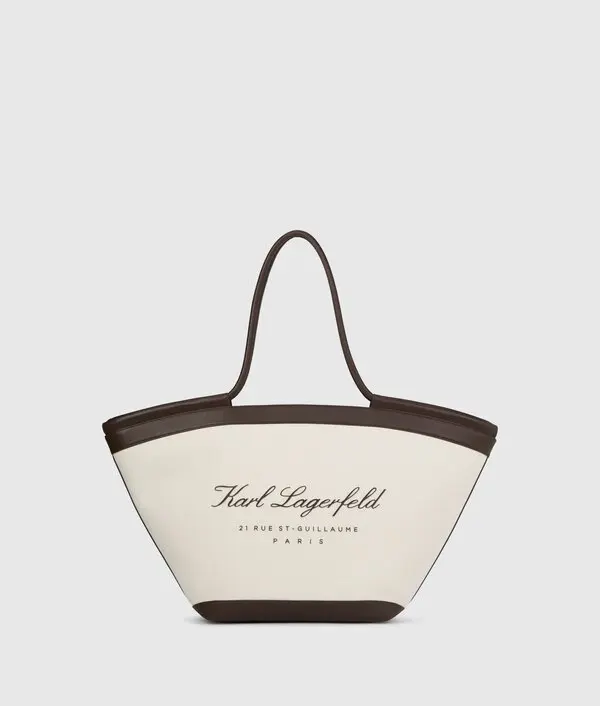 Karl Lagerfeld Large Beach Tote Bag - Natural