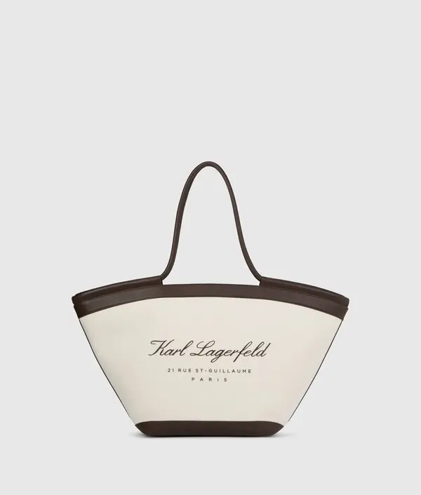 Karl Lagerfeld Large Beach Tote Bag - Natural