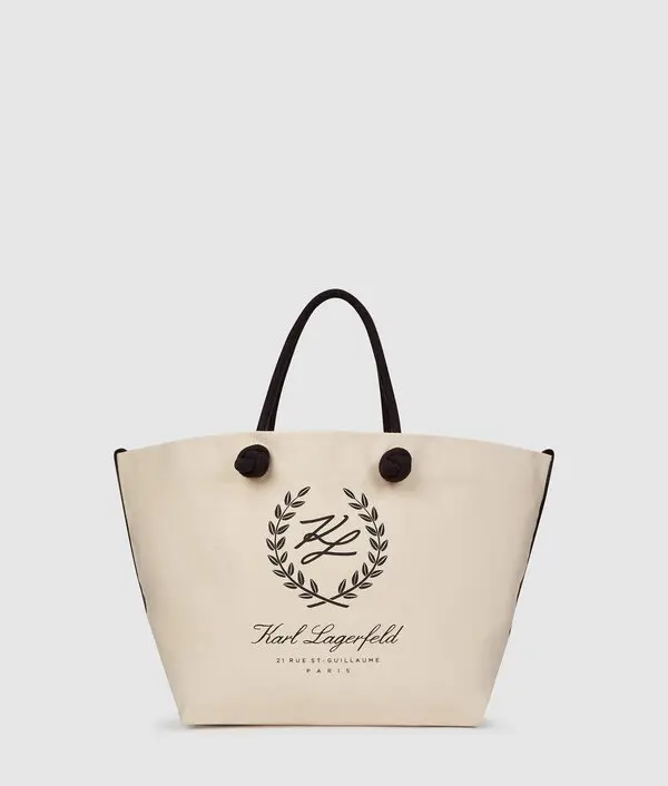 Karl Lagerfeld Hotel Karl Crest Beach Bag - Natural