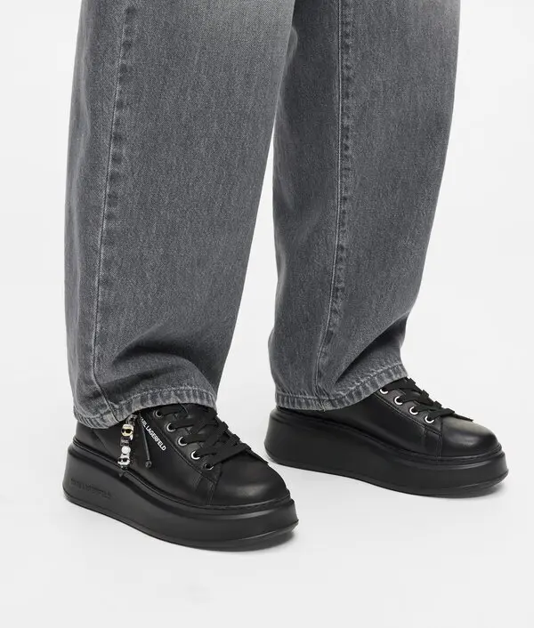 Karl Lagerfeld Anakapri Ikon Charm Sneakers In Leather