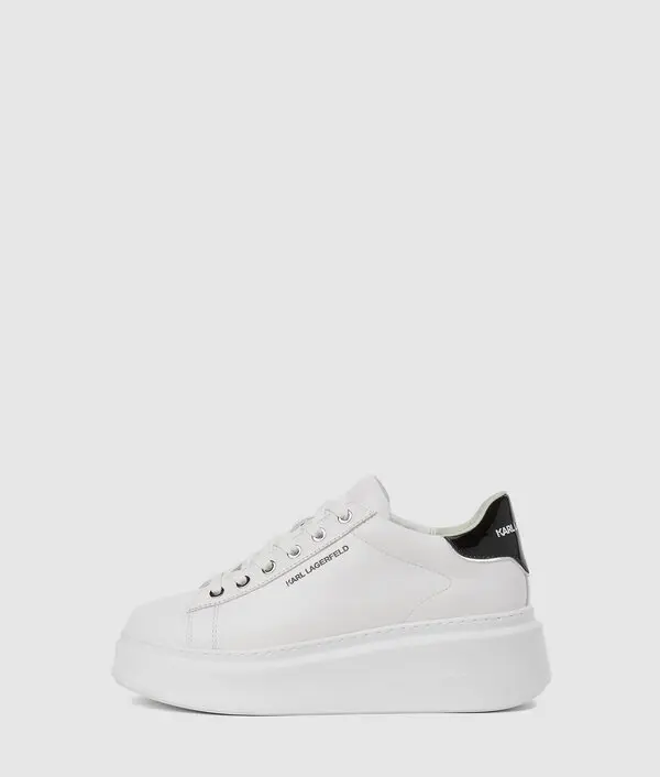 Karl Lagerfeld Anakapri Ikon Charm Sneakers In Leather - White