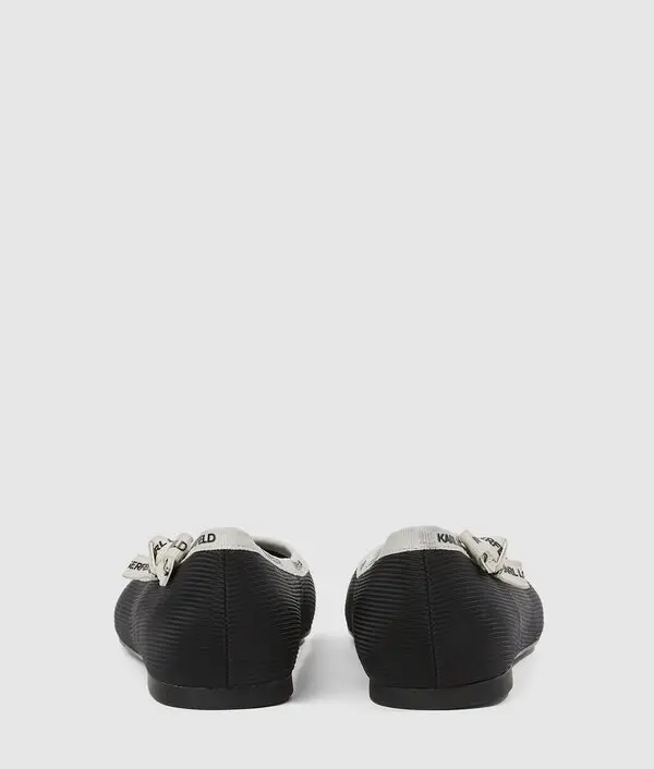 Karl Lagerfeld Ribbon Collar Ballet Flats