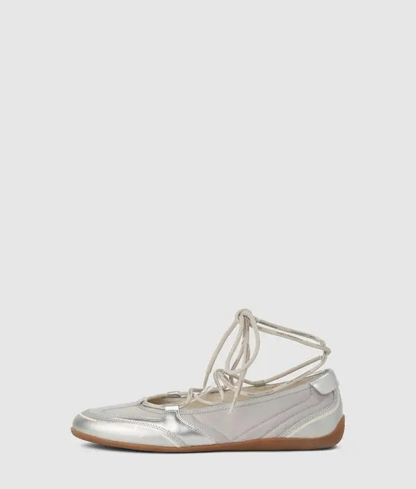 Karl Lagerfeld Altia Ballerina Flats - Silver