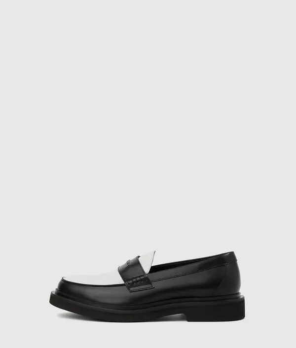 Karl Lagerfeld Keaton Saddle Loafers - Black/white