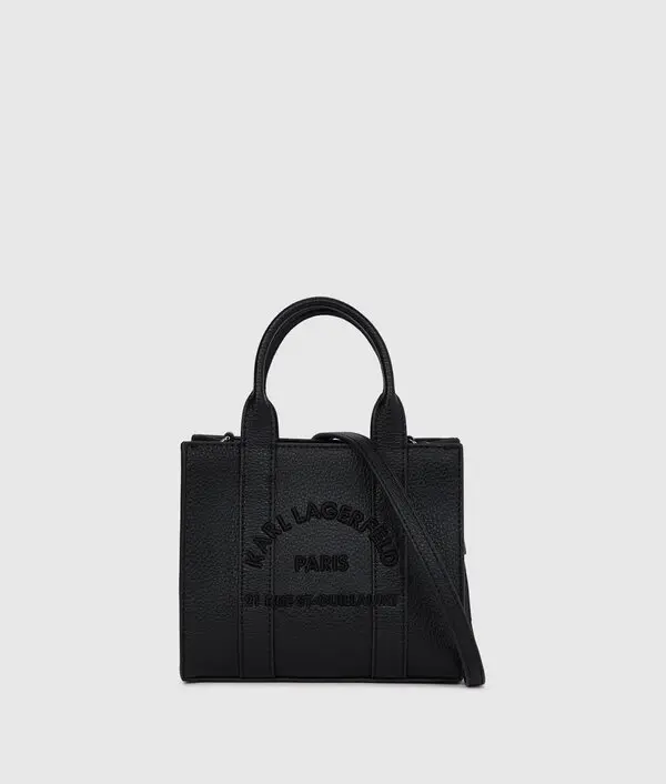Karl Lagerfeld Rue St-guillaume Mini Tote Bag - Black