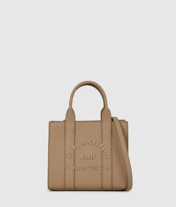 Karl Lagerfeld Rue St-guillaume Mini Tote Bag - Nougat