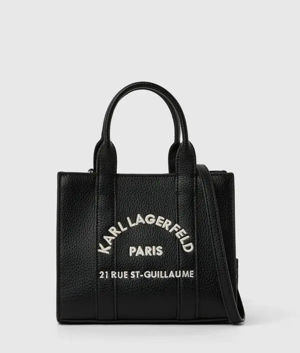 Karl Lagerfeld Rue St-guillaume Mini Tote Bag - White/black