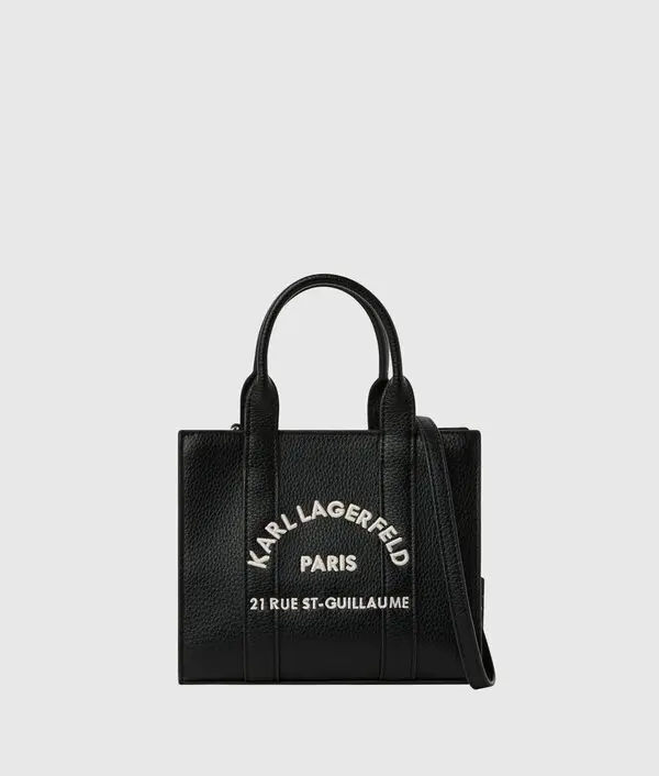 Karl Lagerfeld Rue St-guillaume Mini Tote Bag - White/black