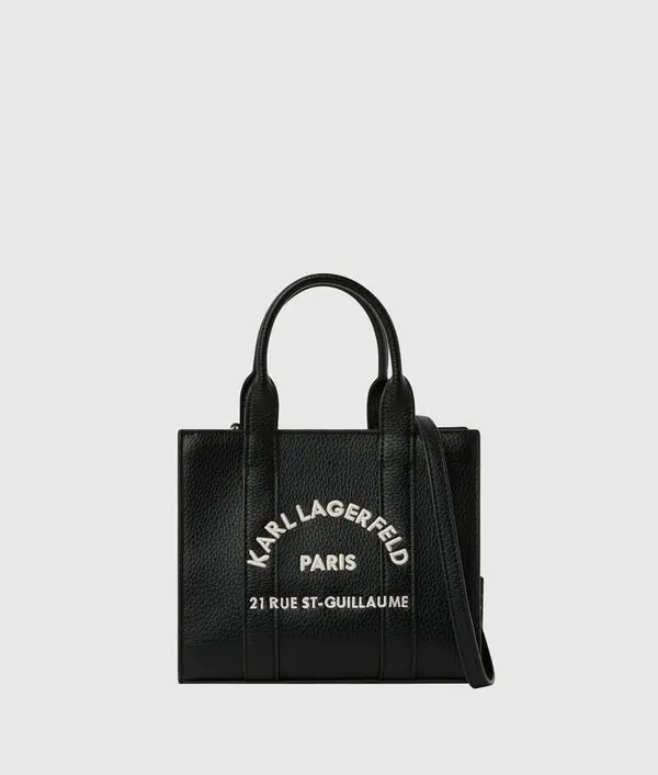 Karl Lagerfeld Rue St-guillaume Mini Tote Bag - White/black