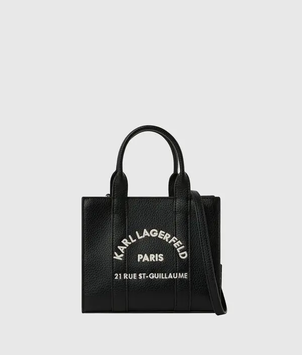 Karl Lagerfeld Rue St-guillaume Mini Tote Bag - White/black