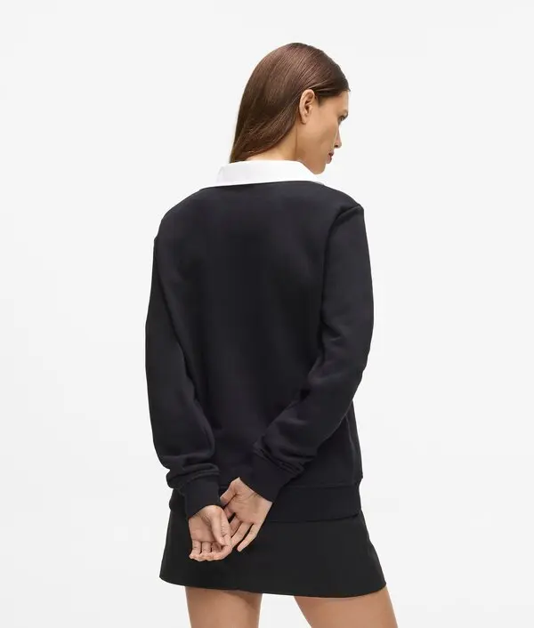 Karl Lagerfeld Signature Collar Sweatshirt