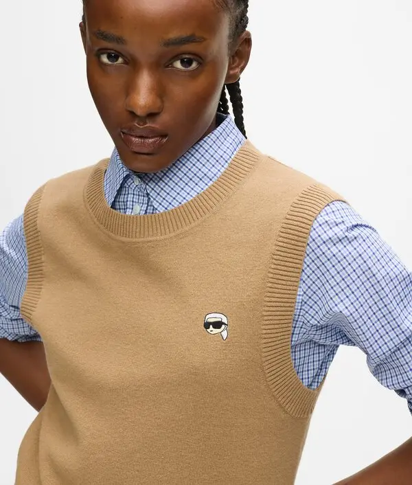 Karl Lagerfeld Ikon Vest In Organic Cotton