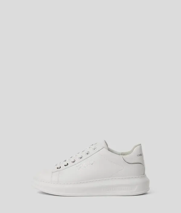 Karl Lagerfeld Kapri Rhinestone Sneakers - White/silver