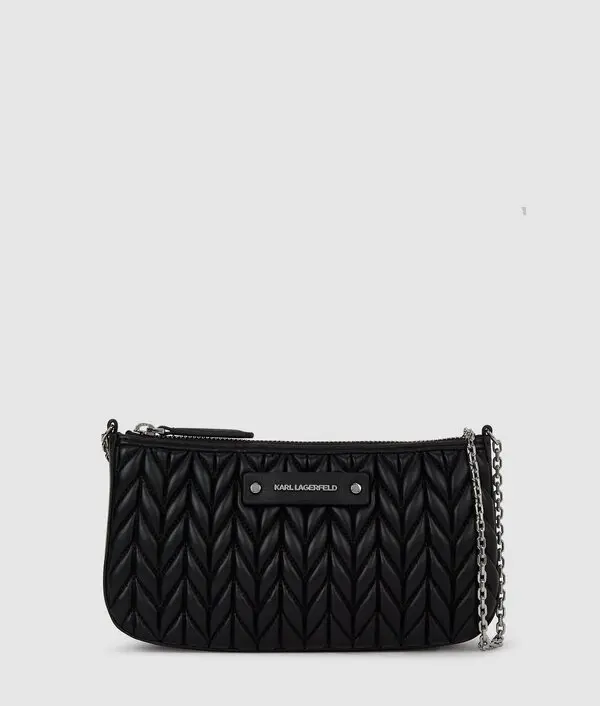Karl Lagerfeld K/weave Mini Shoulder Bag - Black-nickel