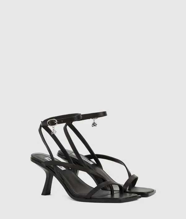 Karl Lagerfeld Karmel Heeled Ankle Strap Sandals