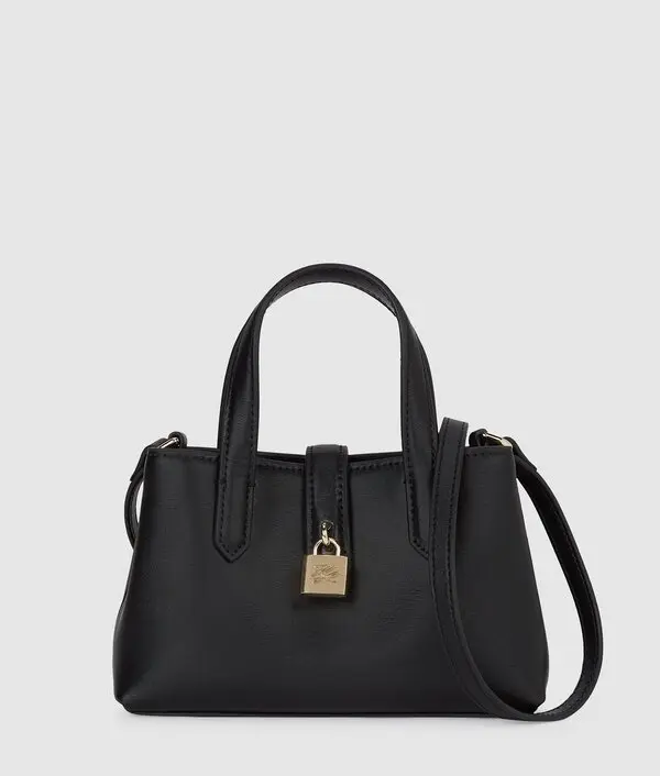 Karl Lagerfeld K/autograph Padlock Mini Shoulder Bag - Black/gold