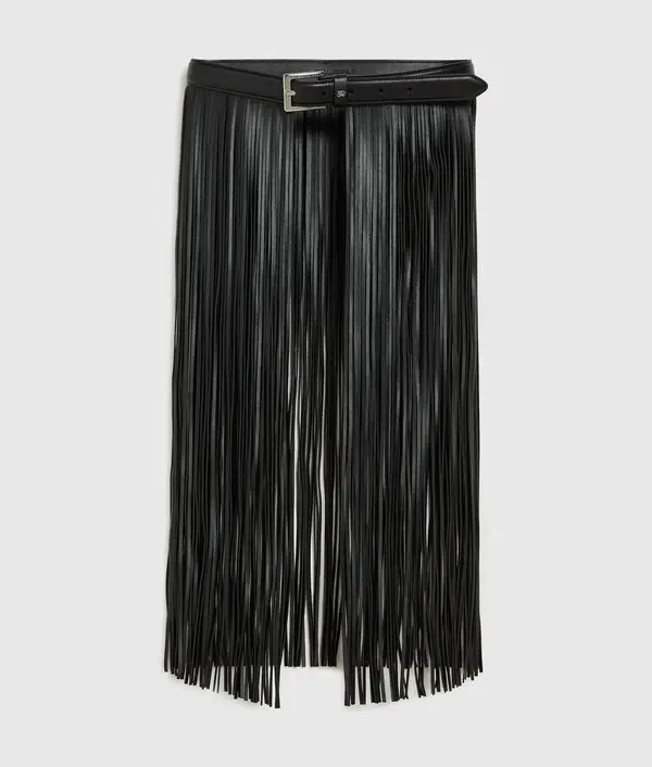 Karl Lagerfeld K/autograph Fringe Belt - Black