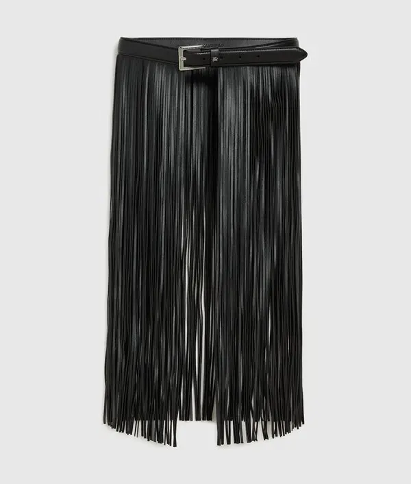 Karl Lagerfeld K/autograph Fringe Belt - Black