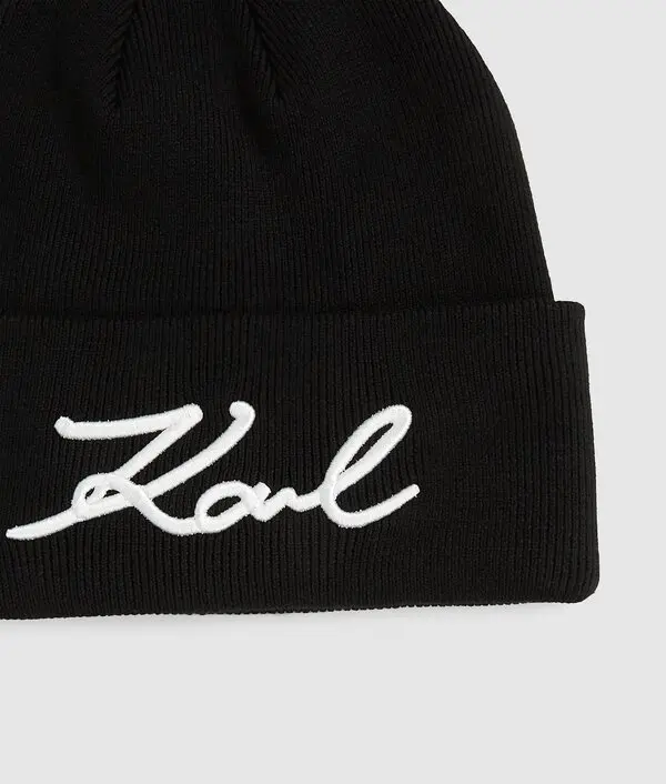 Karl Lagerfeld K/signature Rib-knit Beanie