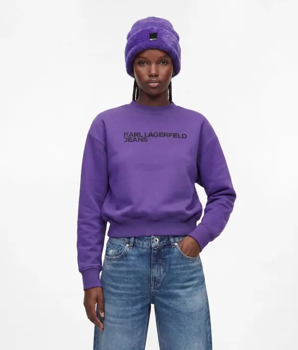 KL JEANS Jeans Organic Cotton Logo Sweatshirt - Prism Violet