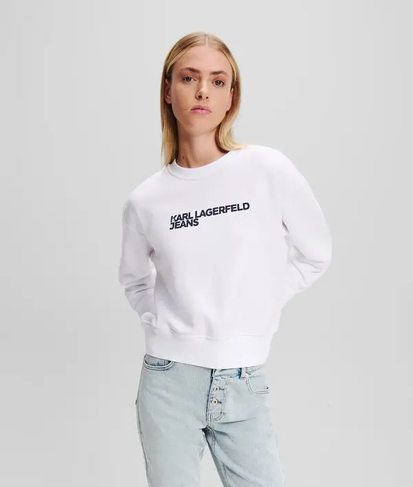 KL JEANS Jeans Organic Cotton Logo Sweatshirt - White