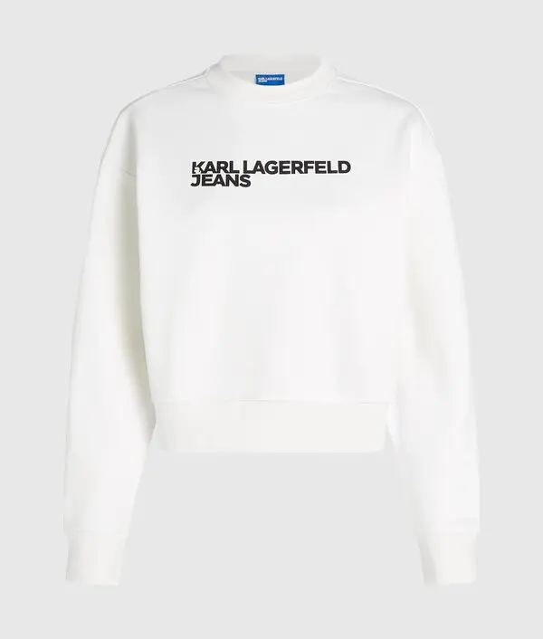 KL JEANS Jeans Organic Cotton Logo Sweatshirt - White