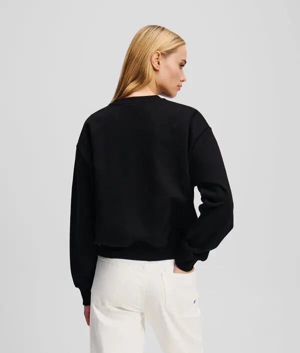 KL JEANS Jeans Organic Cotton Box Logo Sweatshirt - Black