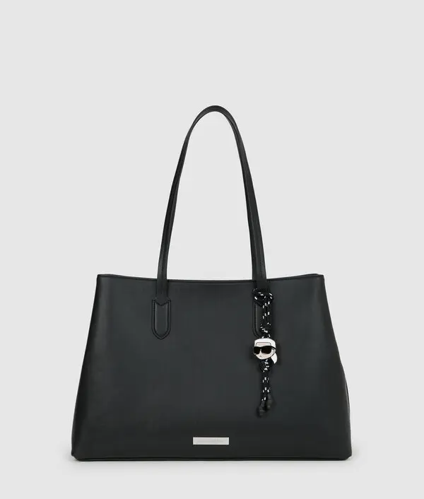 Karl Lagerfeld Ikon Smooth Large Tote Bag - Black