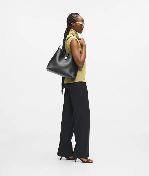 Karl Lagerfeld K/autograph Padlock Hobo Bag - Black/gold