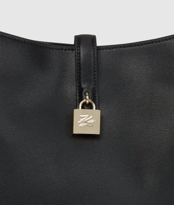 Karl Lagerfeld K/autograph Padlock Hobo Bag - Black/gold