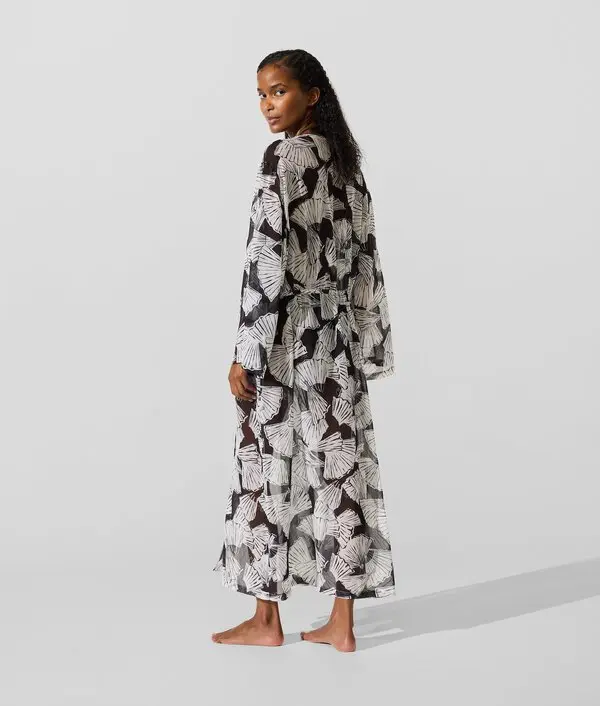 Karl Lagerfeld Fan Print Kaftan