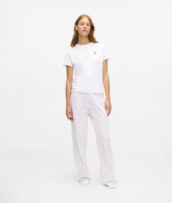 Karl Lagerfeld Heart Print Pajama Set