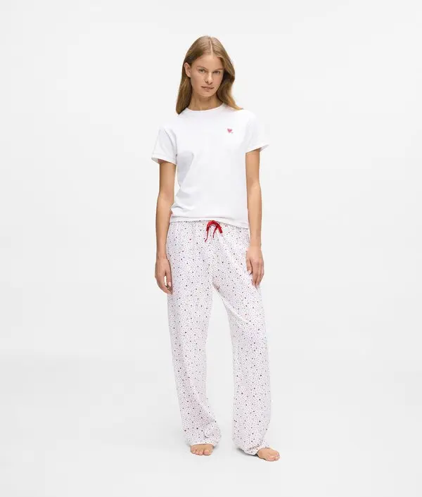 Karl Lagerfeld Heart Print Pajama Set - Hearts