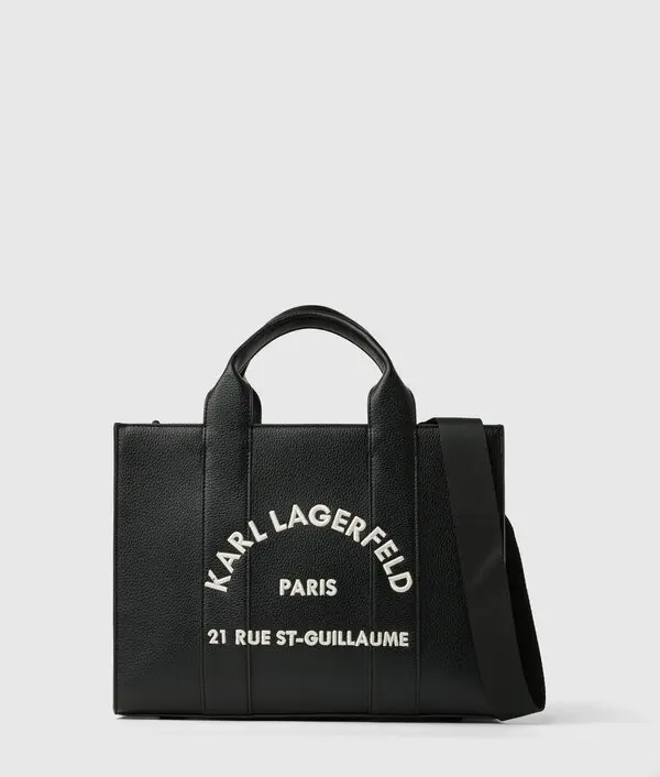 Karl Lagerfeld Rue St-guillaume Medium Tote Bag - White/black