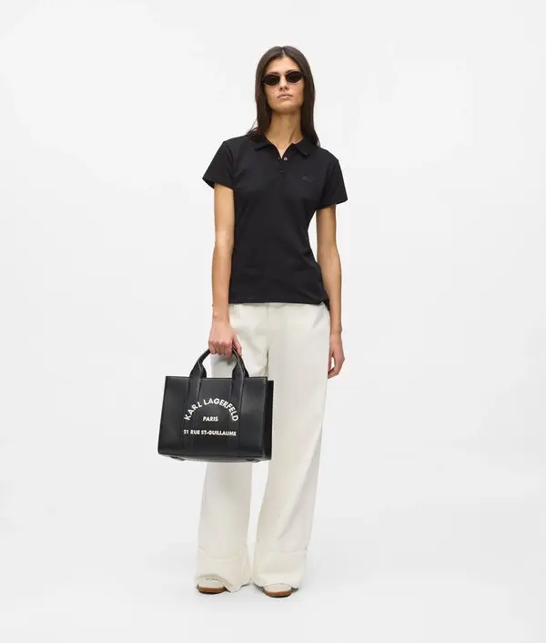 Karl Lagerfeld Rue St-guillaume Medium Tote Bag - White/black