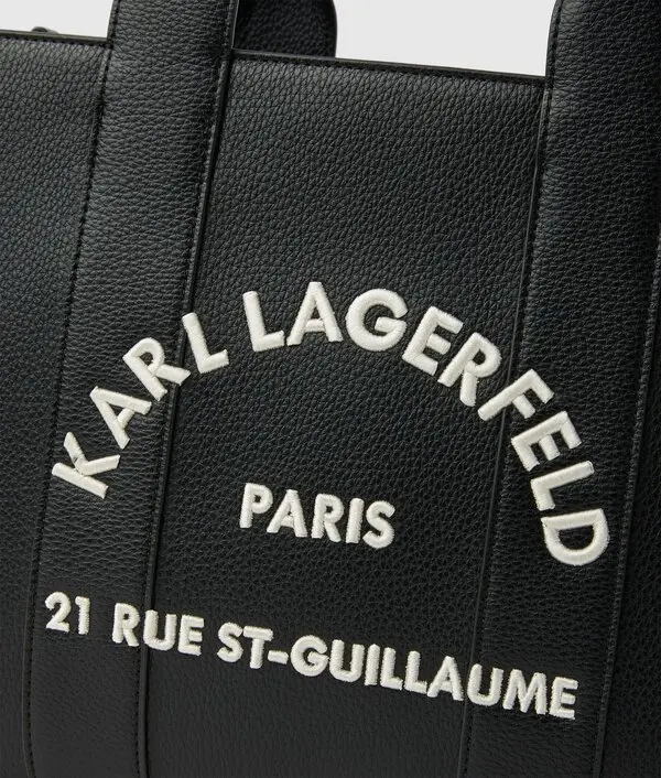 Karl Lagerfeld Rue St-guillaume Medium Tote Bag - White/black