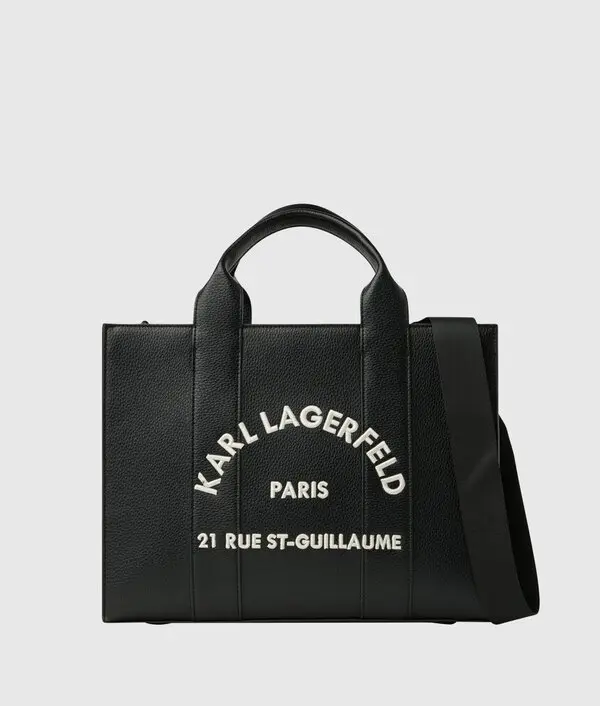 Karl Lagerfeld Rue St-guillaume Medium Tote Bag - White/black