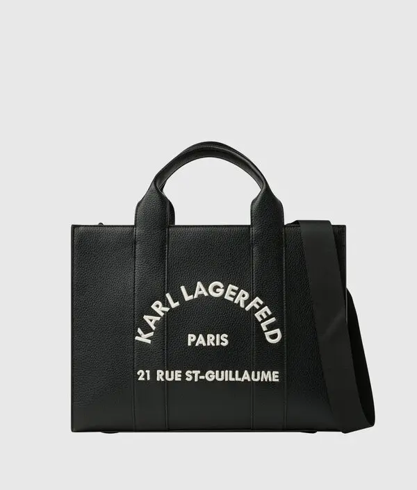 Karl Lagerfeld Rue St-guillaume Medium Tote Bag - White/black