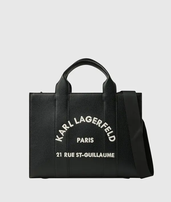 Karl Lagerfeld Rue St-guillaume Medium Tote Bag - White/black