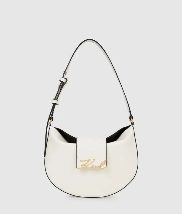 Karl Lagerfeld K/signature Moon Shoulder Bag - Off White