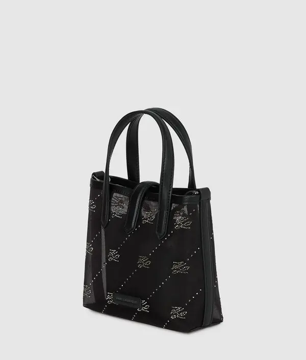 Karl Lagerfeld K/autograph Padlock Rhinestone Tote Bag